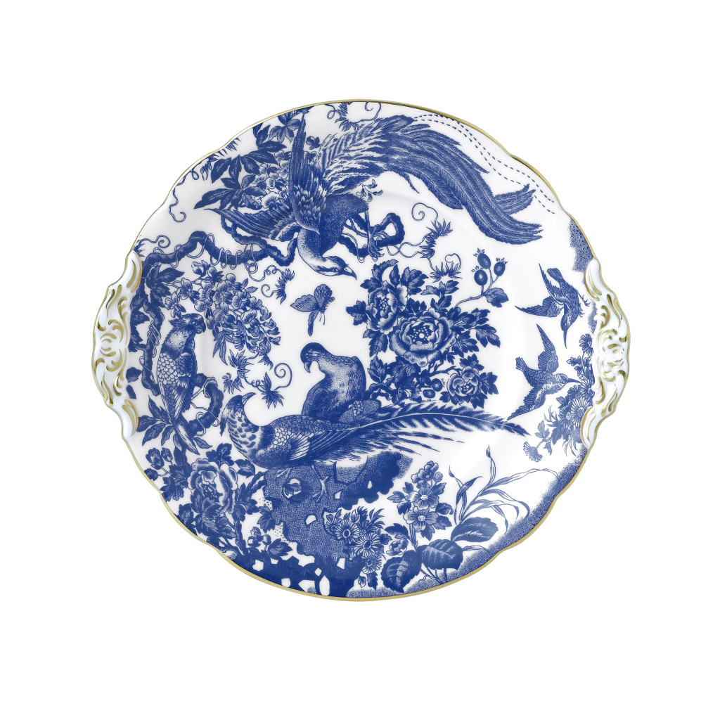 Aves Blue Bread and Butter Plate (25cm) - Royal Crown Derby