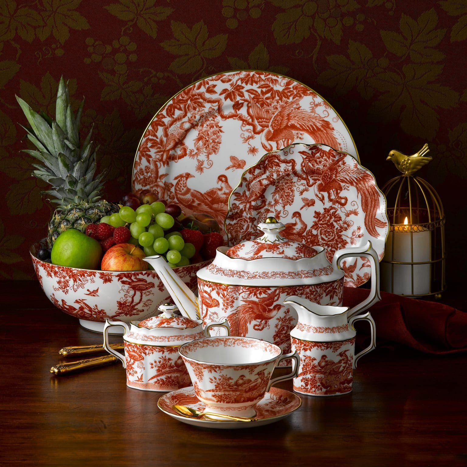 Aves Red Teacup (220ml) - Royal Crown Derby
