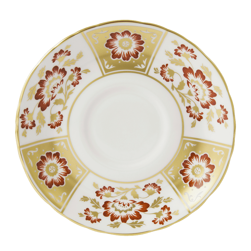 Derby Panel Red Cream Soup Cup (340ml) - Royal Crown Derby