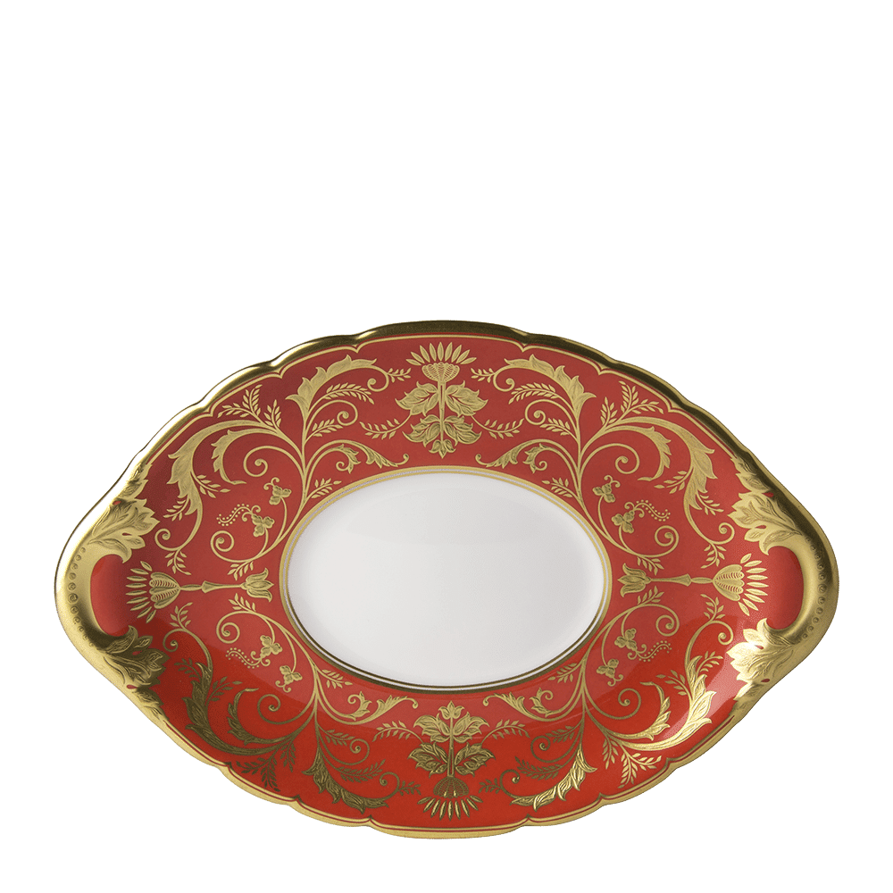 Regency Red Sauce Boat (450ml) - Royal Crown Derby