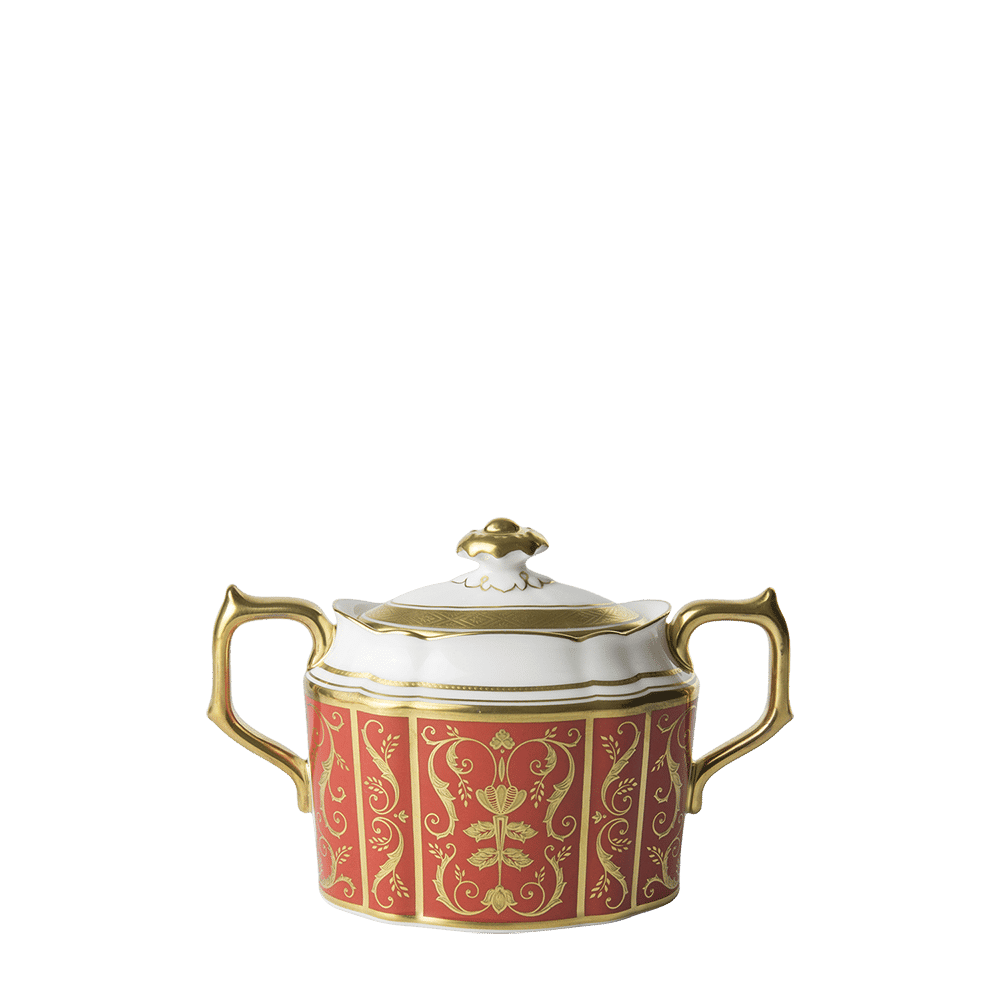Regency Red Covered Sugar (310ml) - Royal Crown Derby